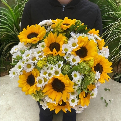 Buquê Girassóis Com Margaridas | Melo Flores
